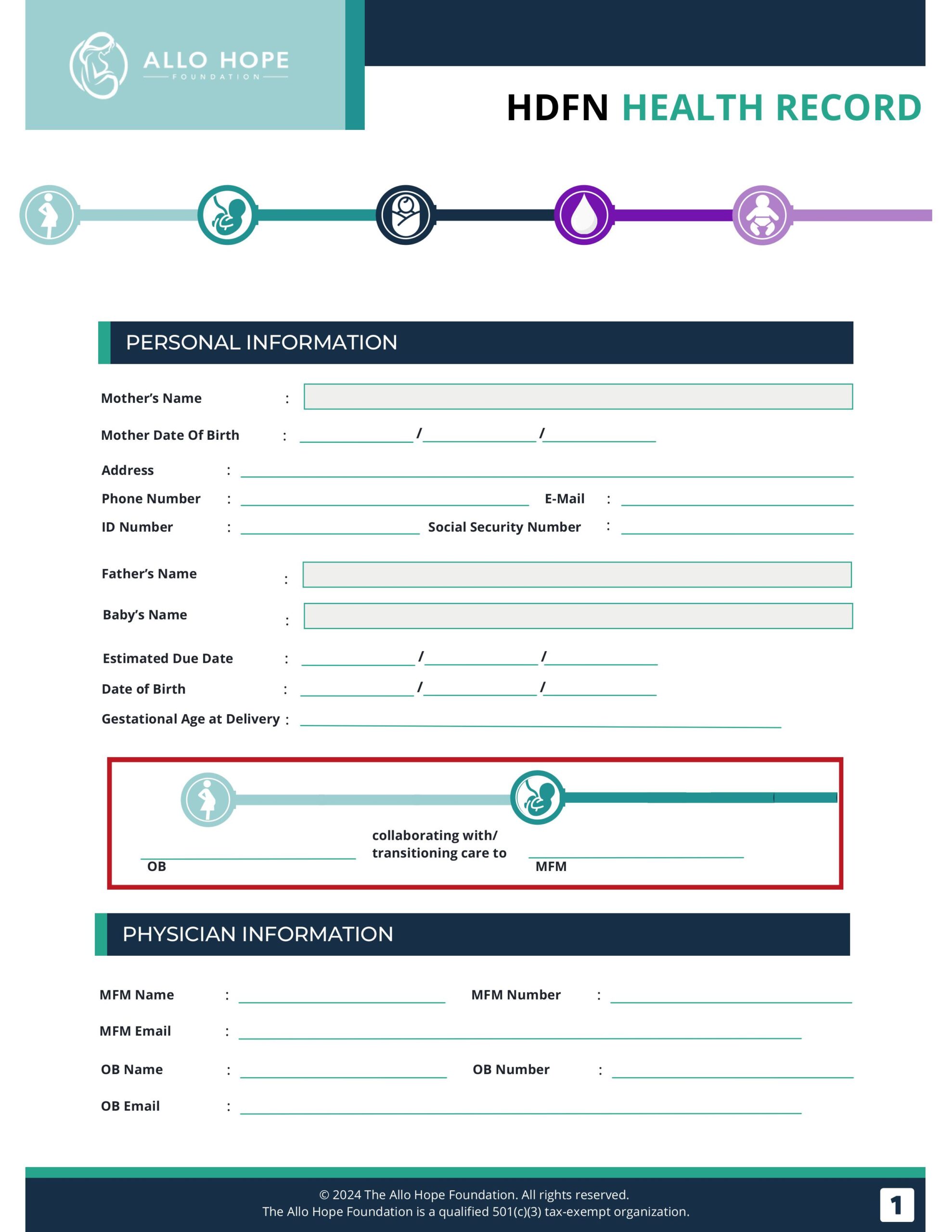 HDFN Health Record - Allo Hope Foundation